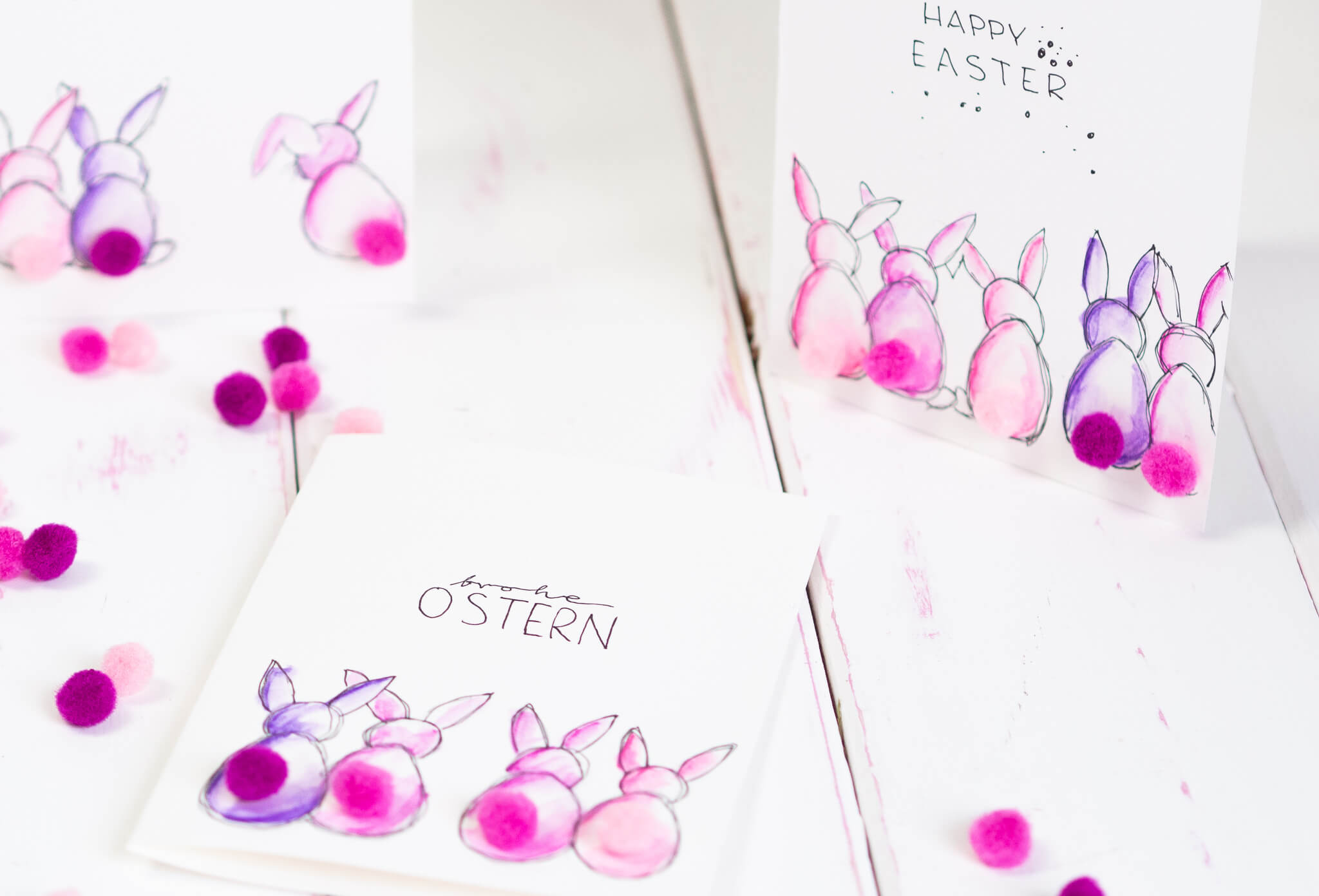 DIY- niedliche Hasen Osterkarte