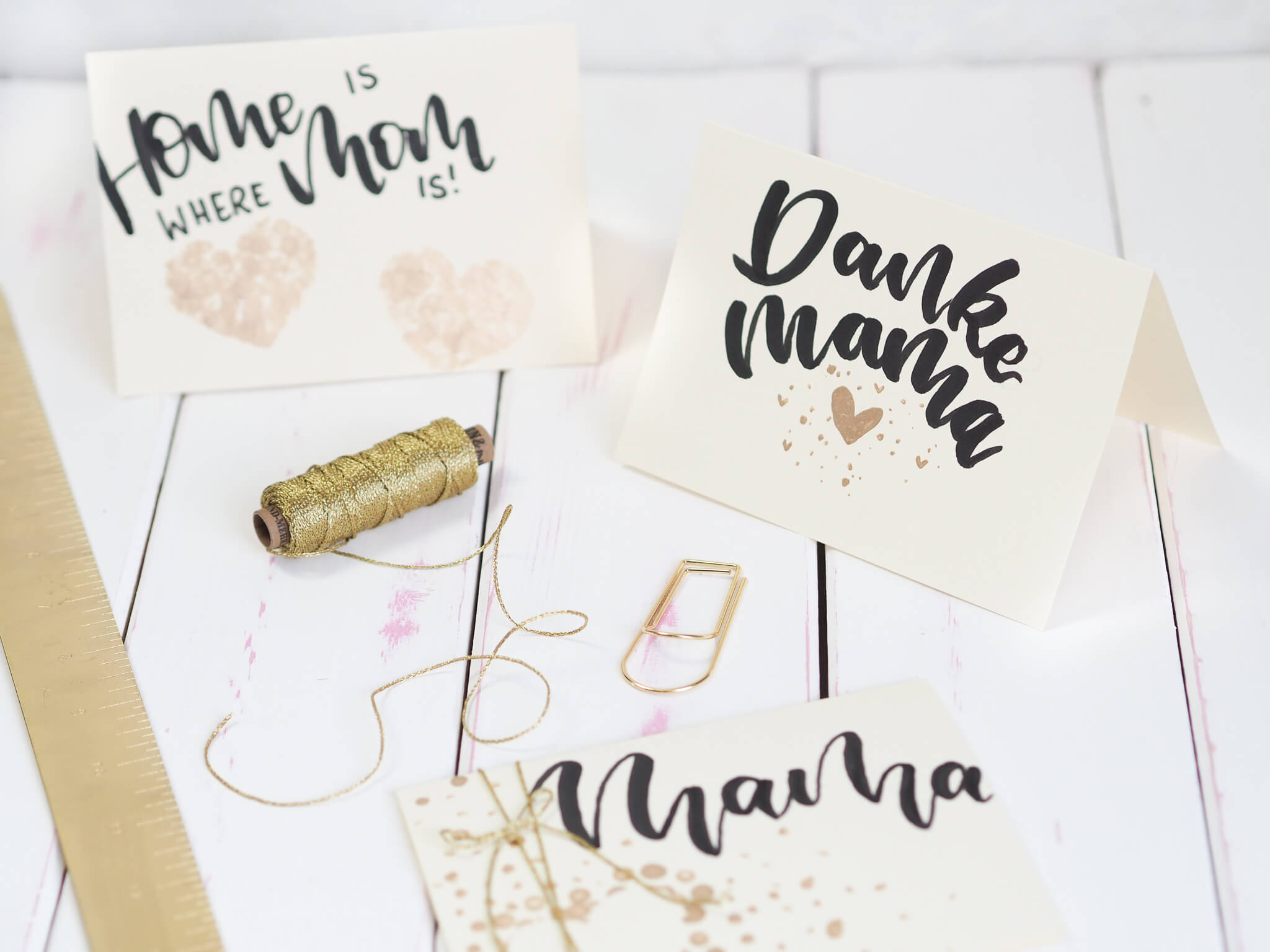 DIY: Muttertagskarte mit Lettering