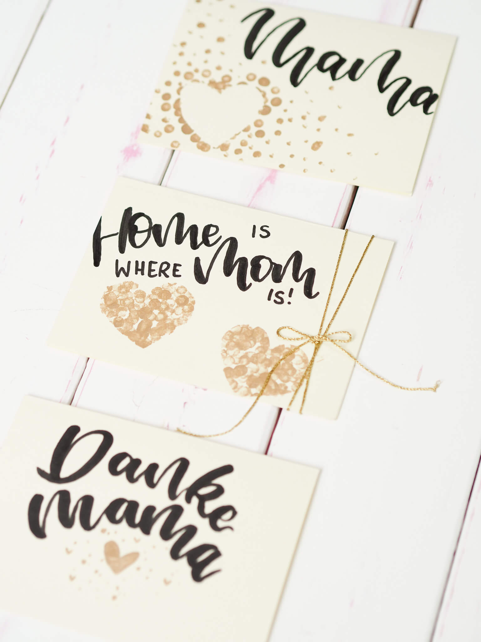 DIY: Muttertagskarte mit Lettering