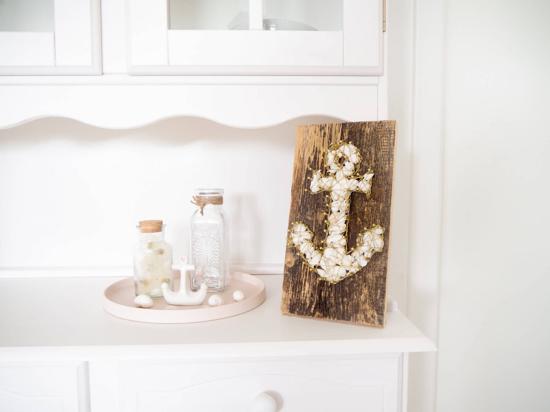 DIY: Sommerliches Fadenbild (String Art) mit Muscheln ! Einfach gestaltet!