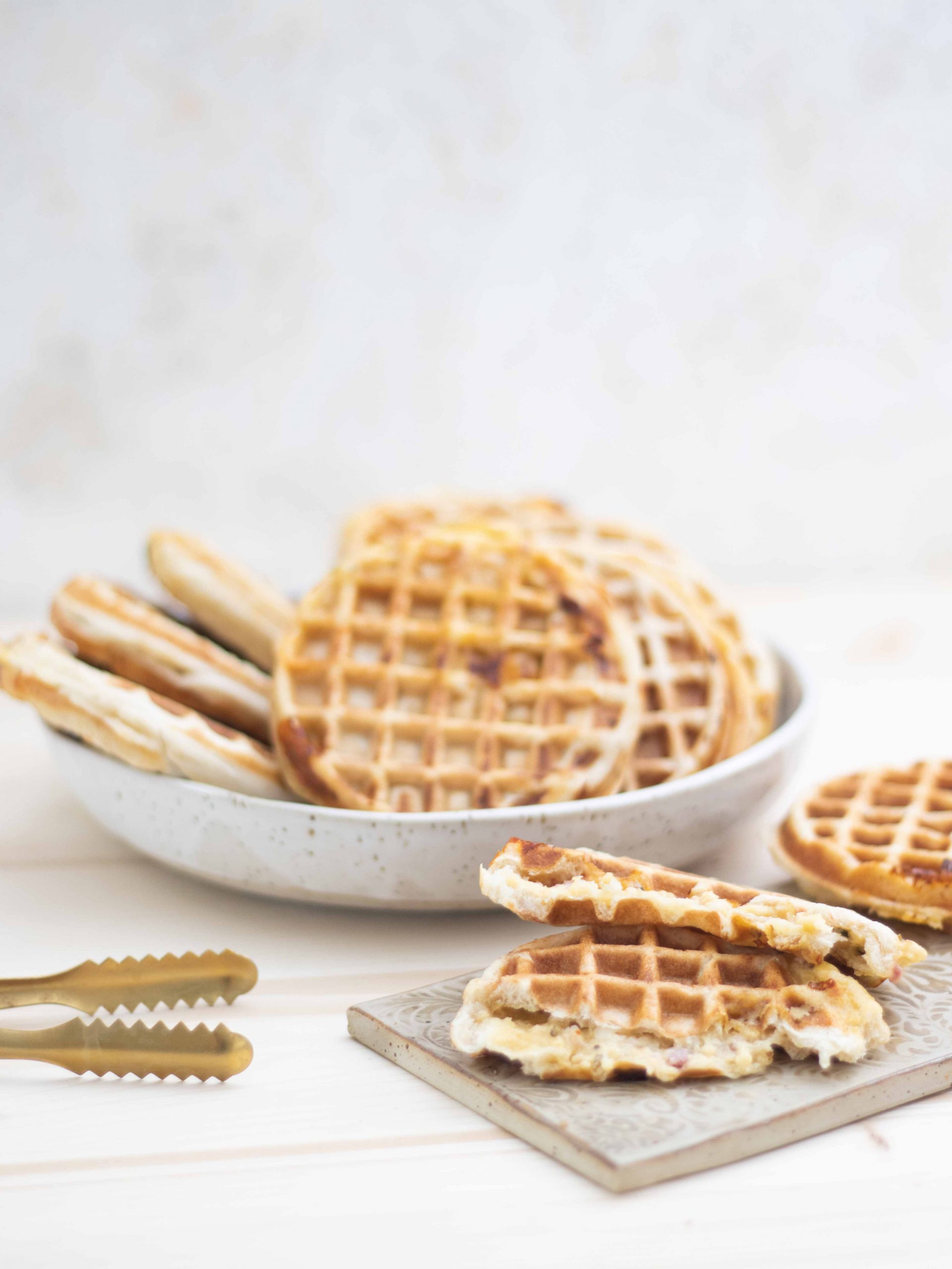 Fingerfood: herzhafte Waffeln - Flammkuchen
