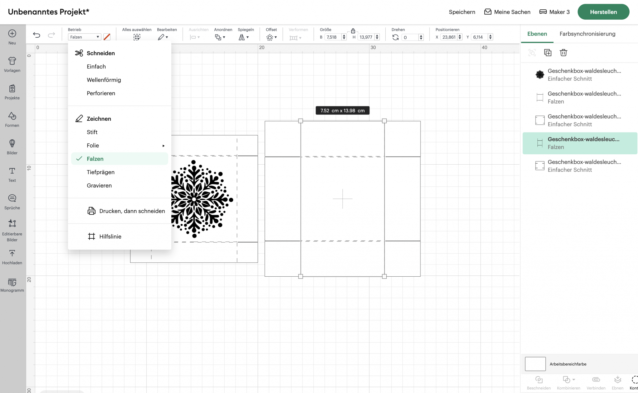 Geschenkbox aus Papier basteln