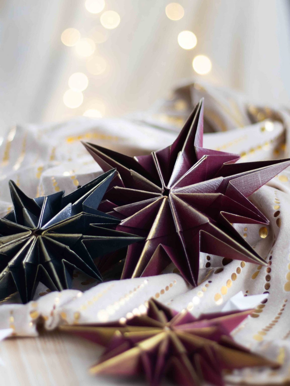 Elegantes Weihnachtssterne Papier Basteln Bild