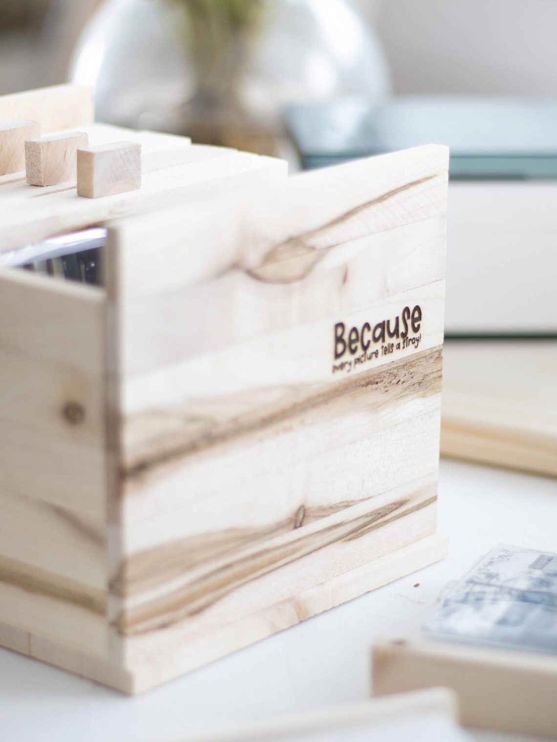 Klötzchen DIY: Fotobox basteln